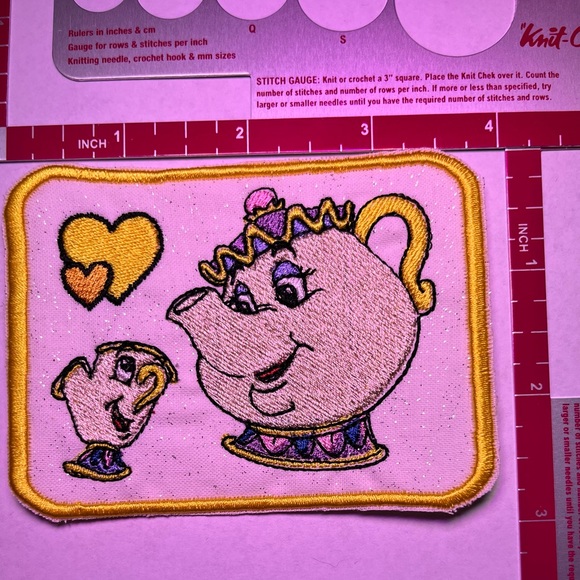 Disney | Other | Chip And Ms Potts Beauty And The Beast Disney Iron On ...